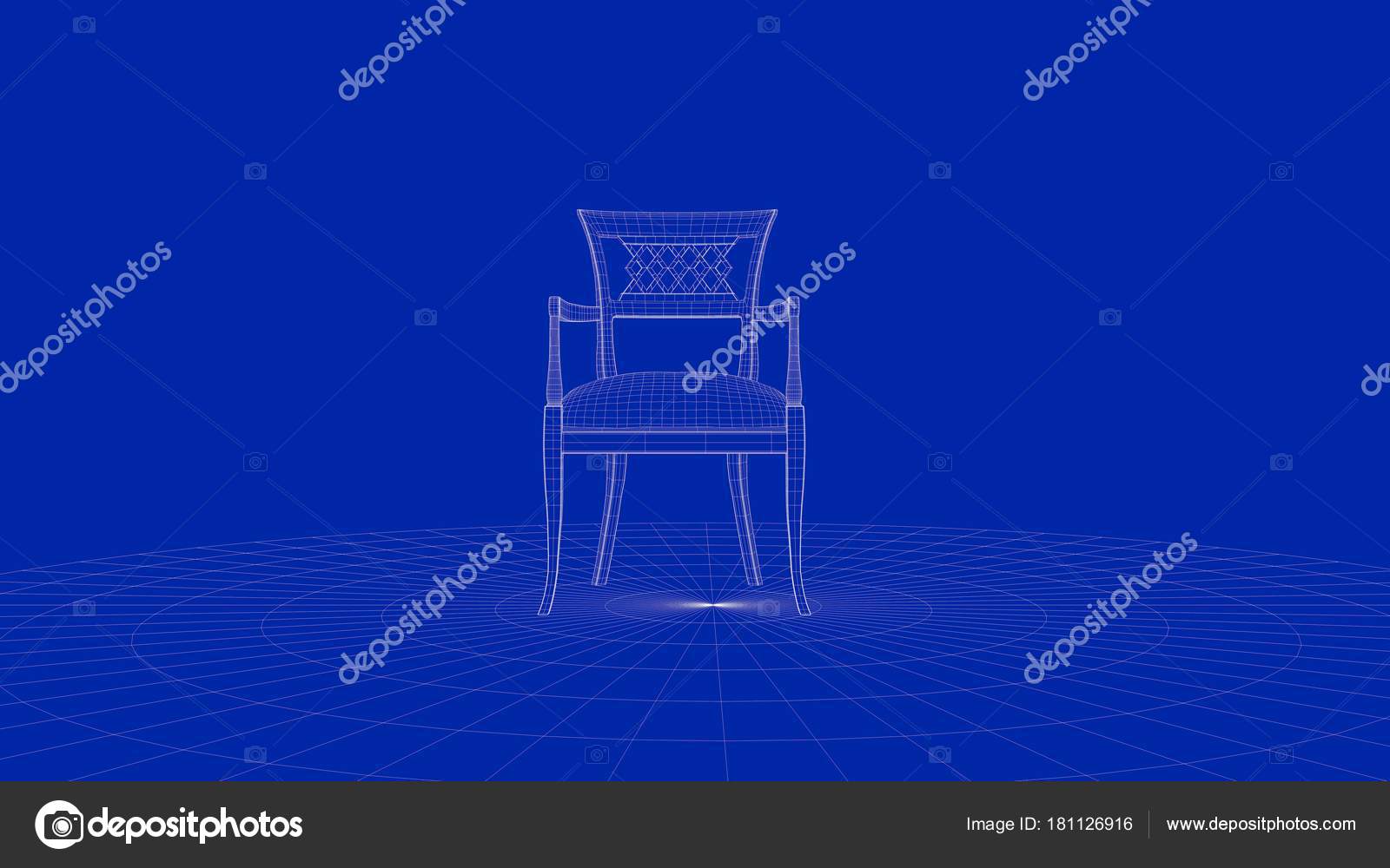 3d rendering of an outline chair object Stock Photo by ©fares139 ...