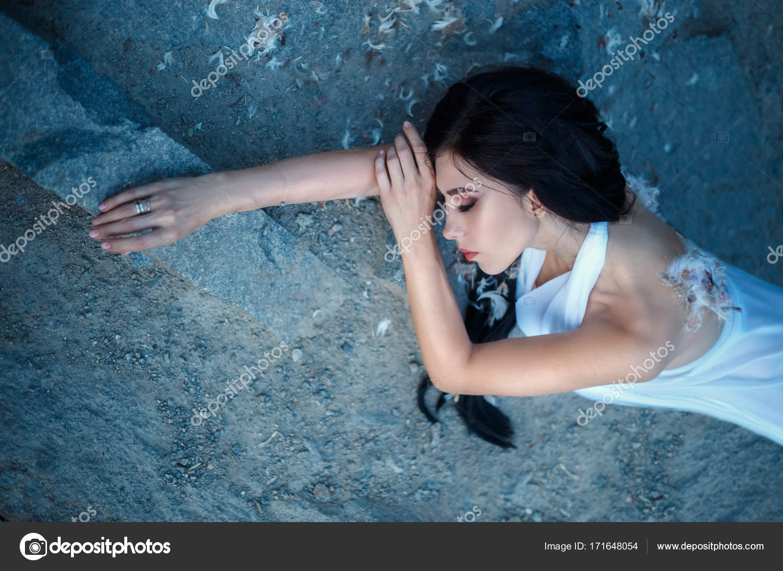 Fallen Angel. A girl with torn off wings Stock Photo by ©liqwer20.gmail ...