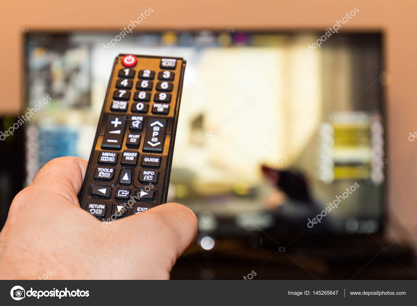 Counter-strike professional game on tv and remote control — Stock Photo ...