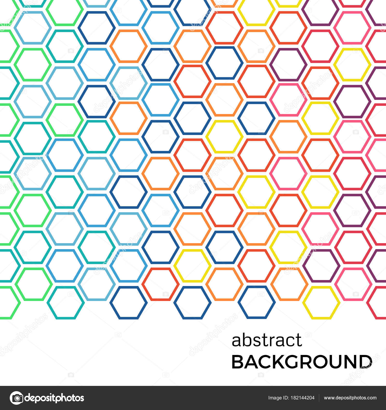 Abstract background with color hexagons elements Stock Vector by ...