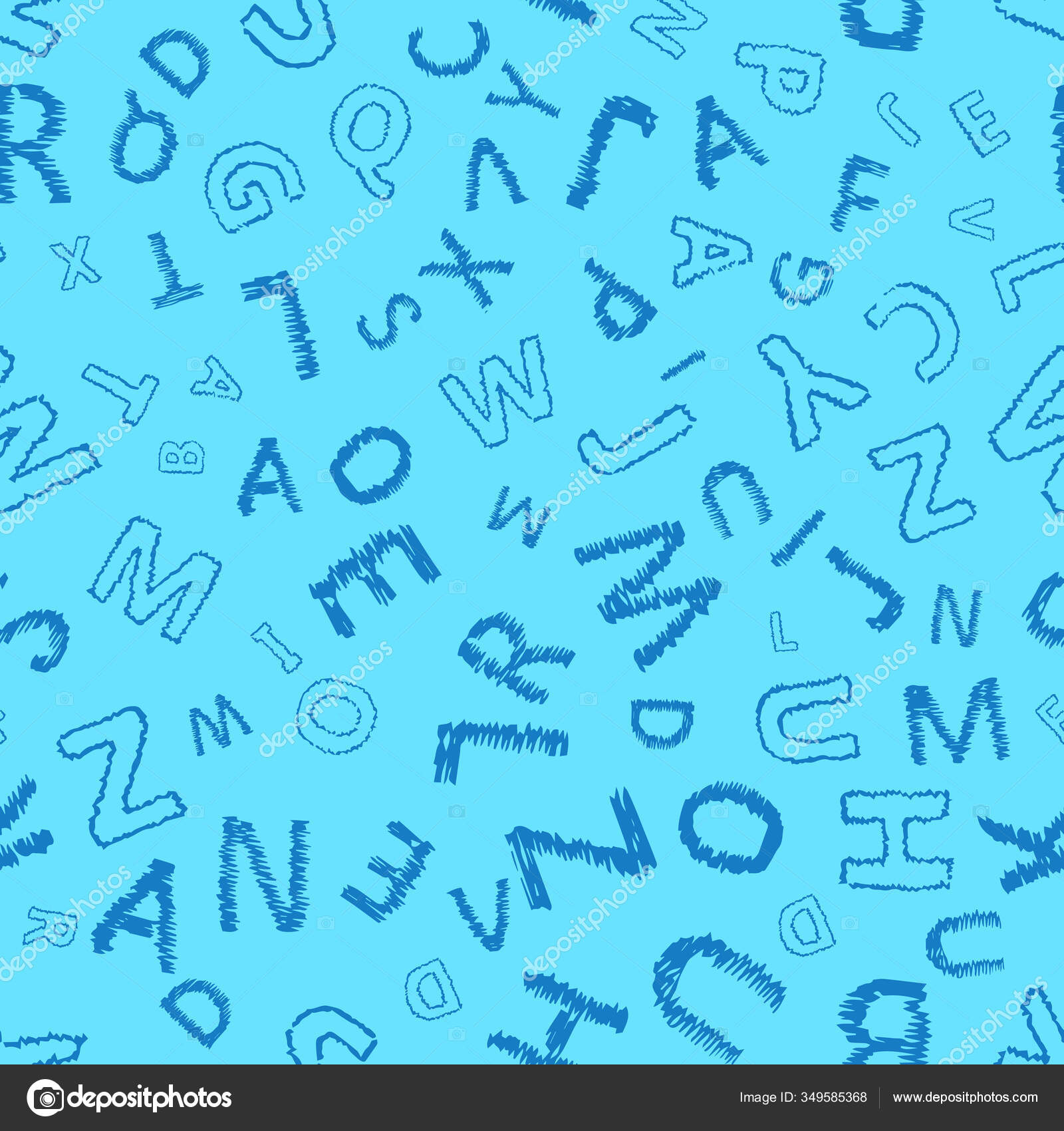 Doodle alphabet vector seamless background Stock Vector Image by ...