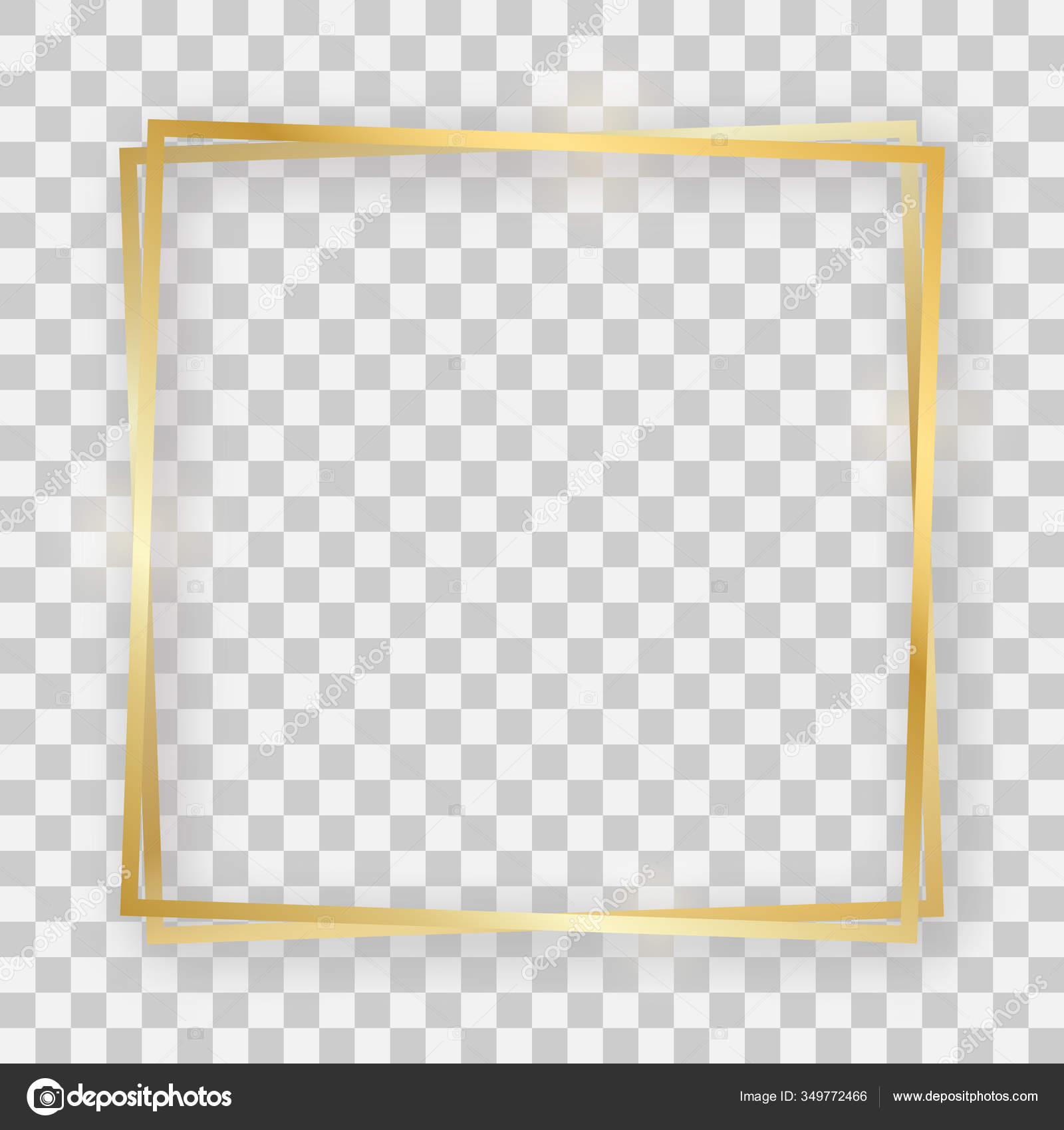Double gold shiny square frame — Stock Vector © DniproDD #349772466