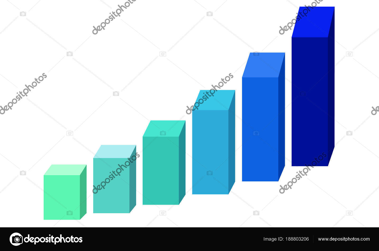 Gráfico de barras, estadística creciente Vector de stock #188803206 de ...