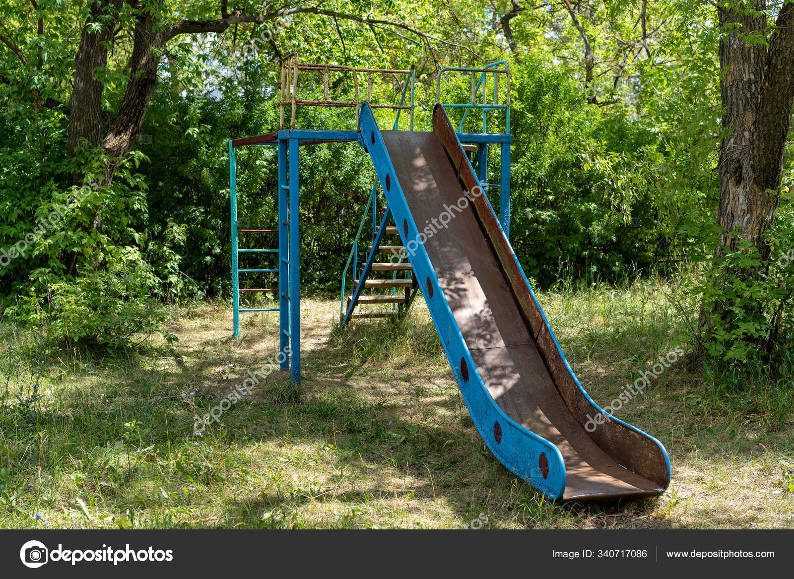 Old Abandoned Playground Old Children's Amusement Abandoned Children's ...