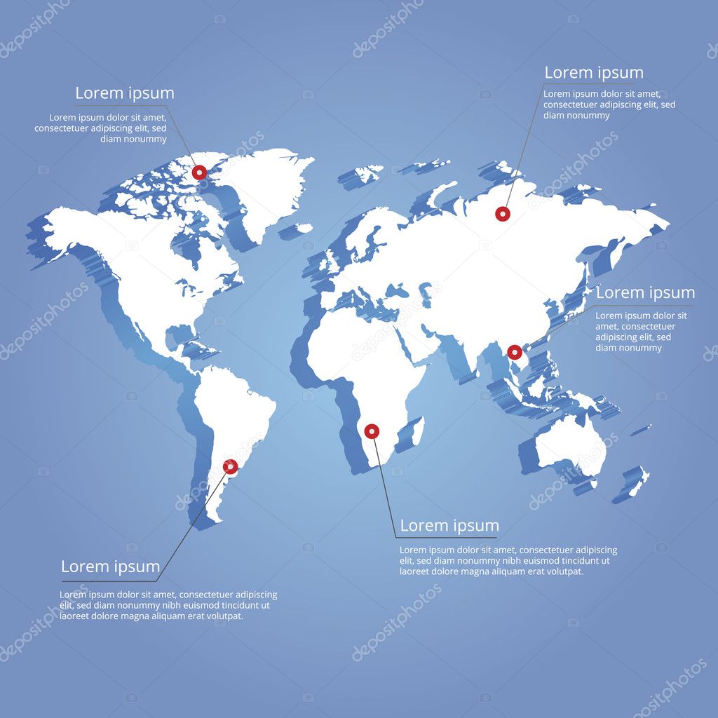 Plantilla De Infografia Del Mapa Mundial Ilustracion Vectorial Images