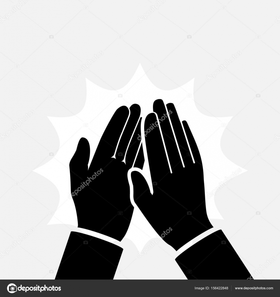 Clapping hands icon silhouette. Stock Vector by ©threecvet.gmail.com ...