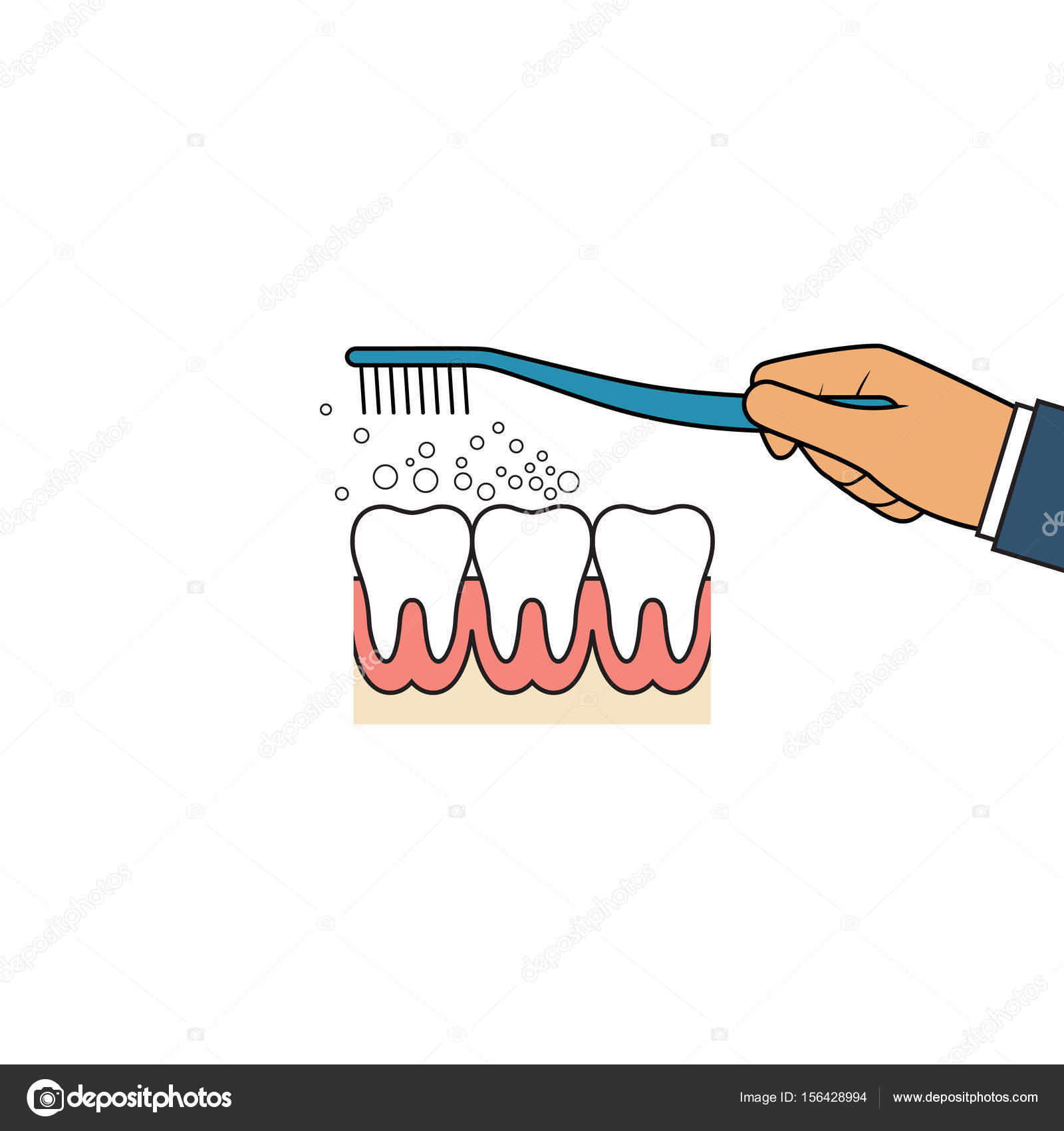 Brushing Teeth icon. Stock Vector Image by ©threecvet.gmail.com #156428994