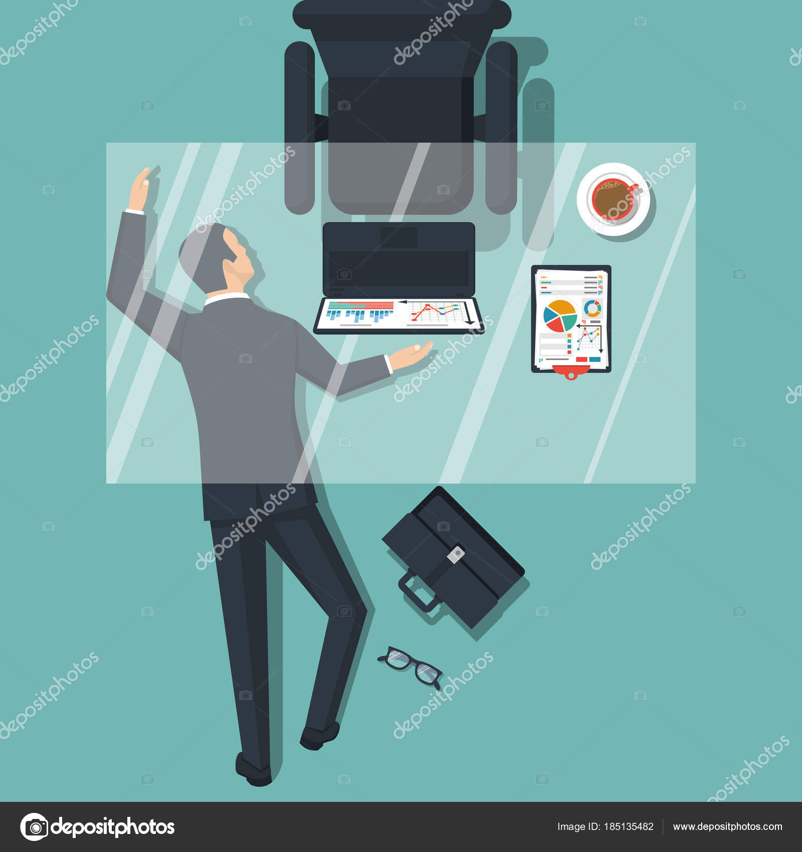 Businessman is under table Stock Vector Image by ©threecvet.gmail.com ...