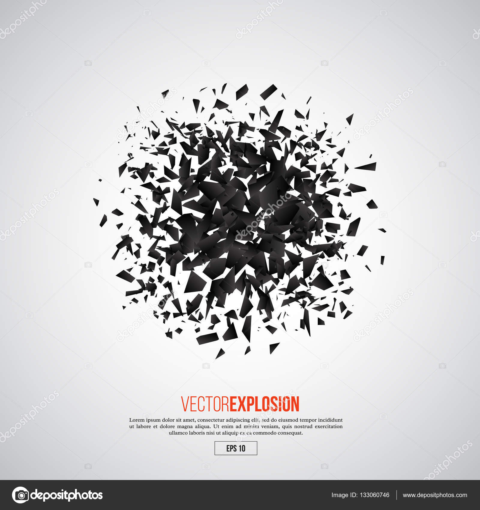 Abstract black explosion. Stock Vector by ©ludasikm79.gmail.com 133060746