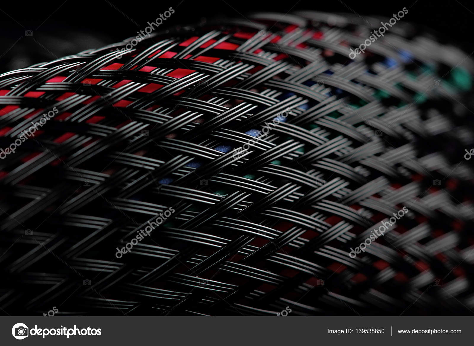 Abstract computer cable background.Macro.Concept electronics background ...