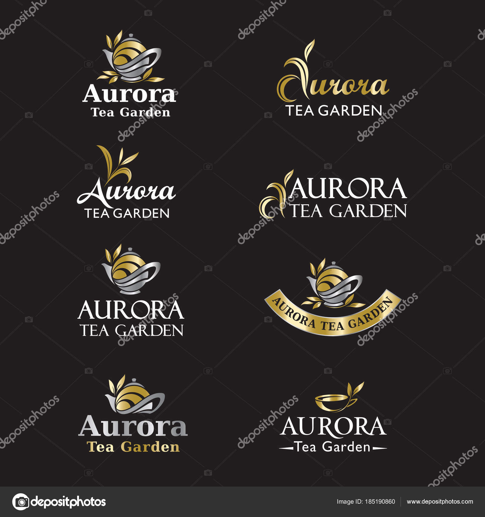 Tea logo icon set. Stock Vector Image by ©Hillway #185190860