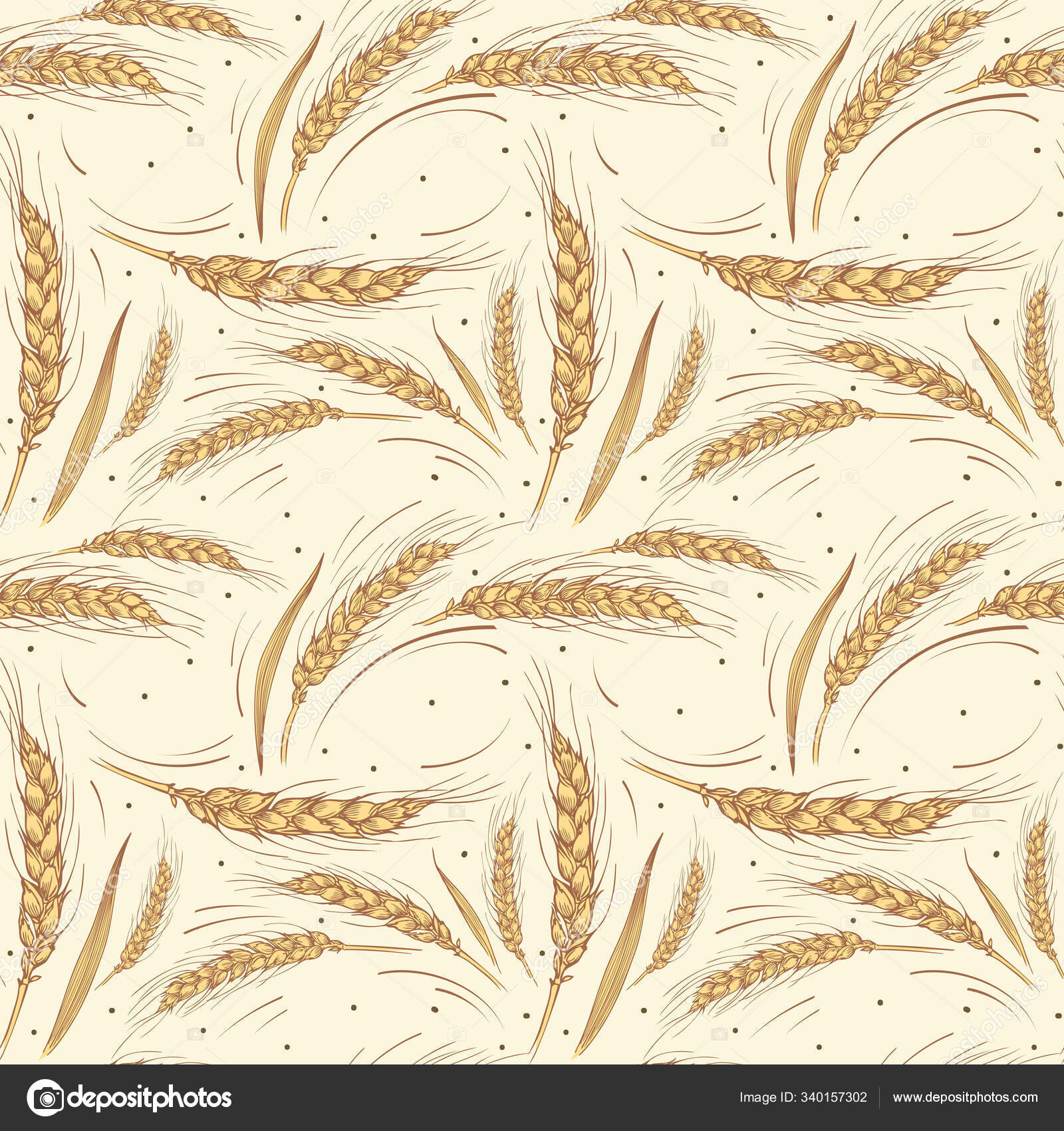 Seamless pattern on the theme of "wheat" Stock Vector by ©Hillway ...