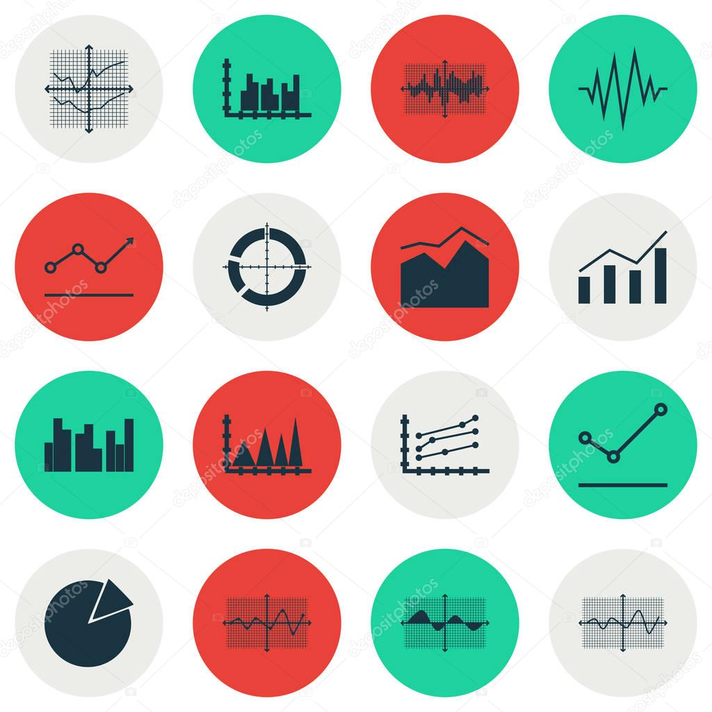 Conjunto de gráficos, diagramas e iconos estadísticos. Colección de ...
