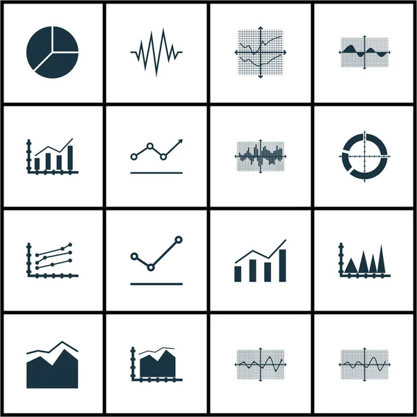 Set Of Graphs, Diagrams And Statistics Icons. Premium Quality Symbol ...