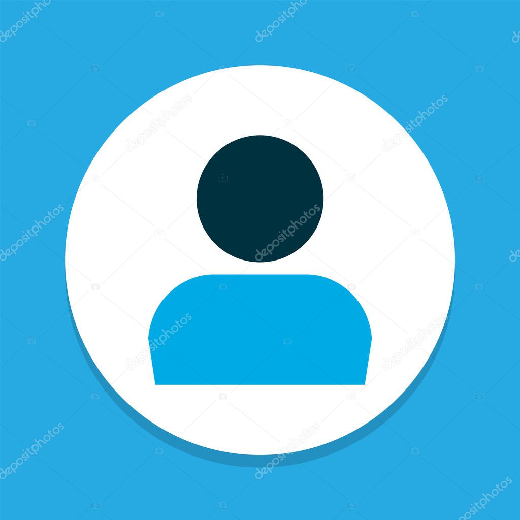 Icono de perfil símbolo de color. Elemento de datos personales aislados ...