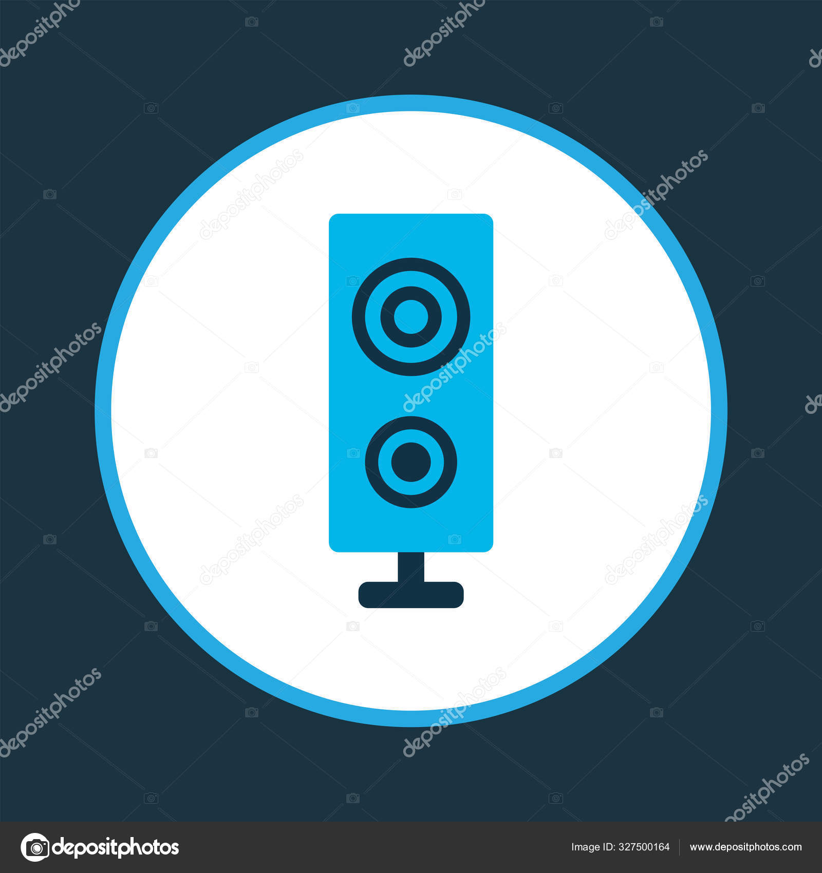 Loudspeaker icon colored symbol. Premium quality isolated amplifier ...
