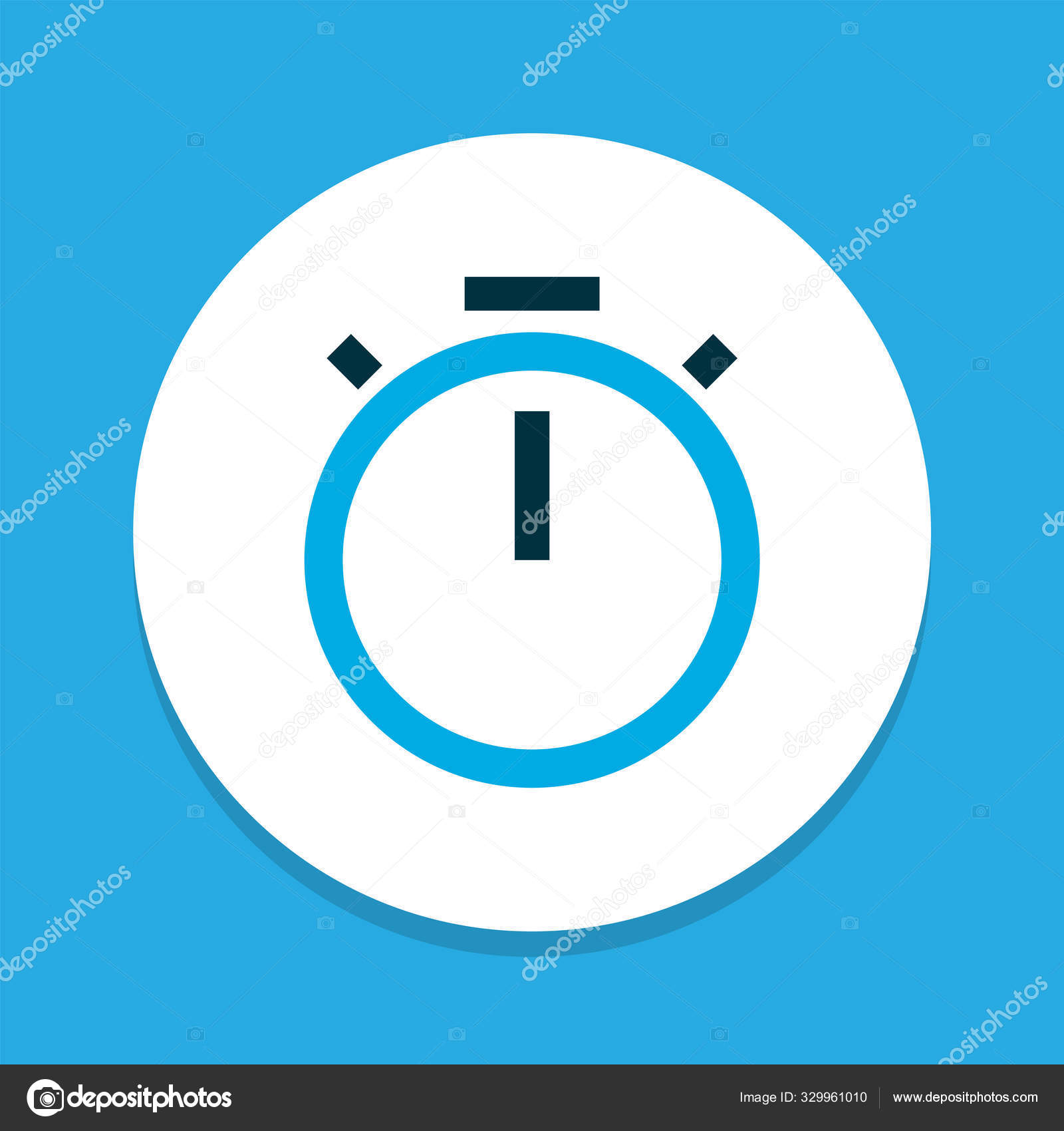 Timer icon colored symbol. Premium quality isolated chronometer element ...