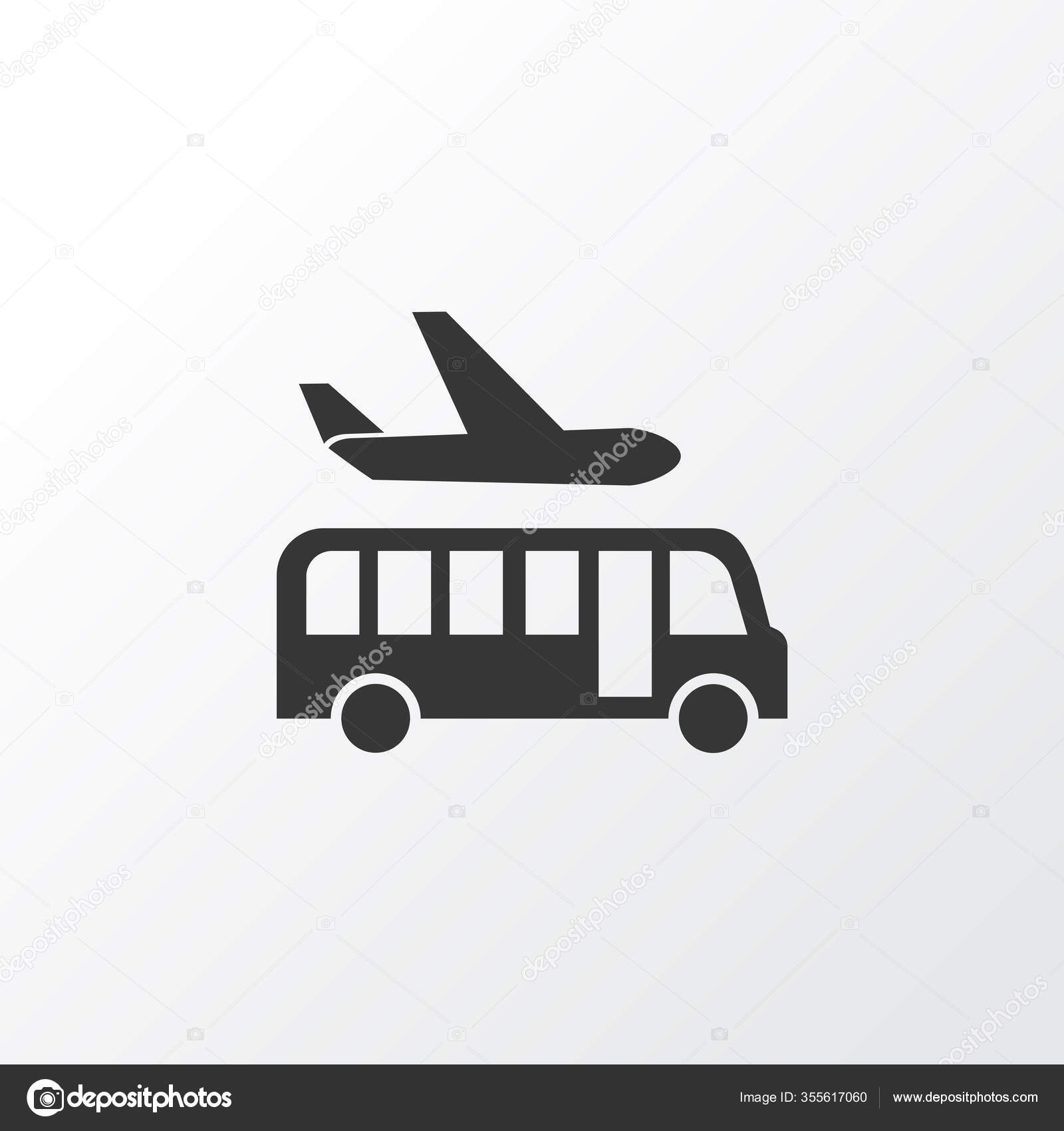 Airport shuttle icon symbol. Premium quality isolated transportation ...