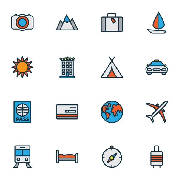 Simboli viaggi imágenes de stock de arte vectorial | Depositphotos