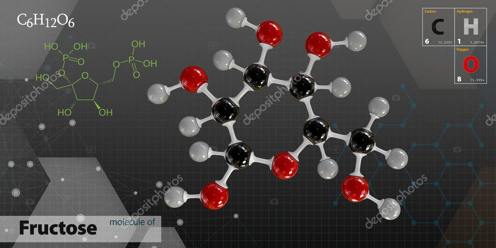 Fructose Molecule Structure 3d