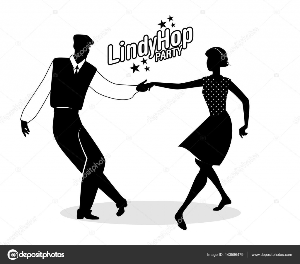 Lindy Hop Clipart Black