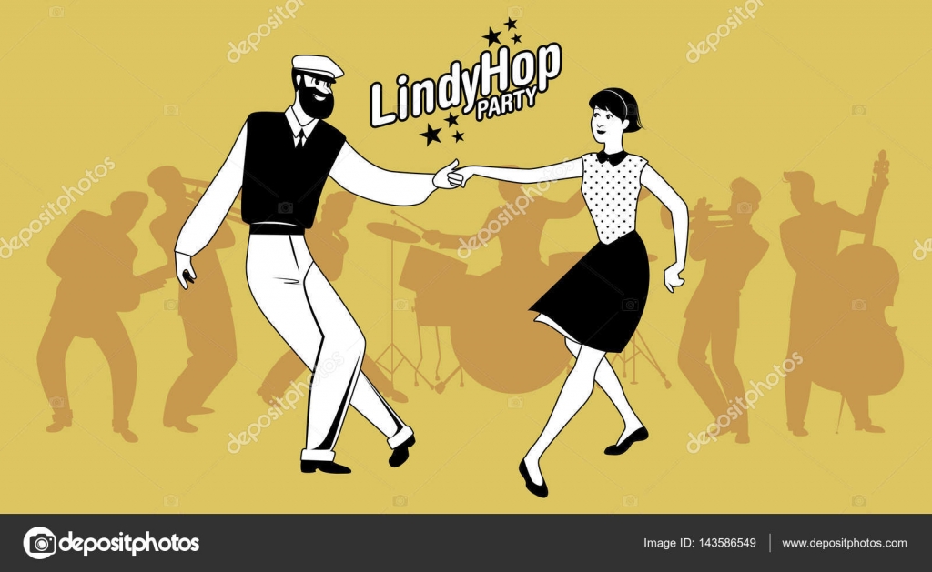 Lindy Hop Clipart Black