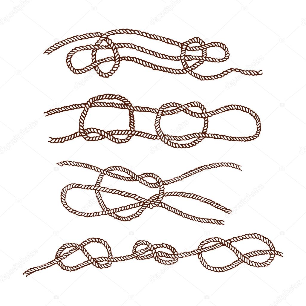 Nautical knot set — Stock Vector © Ezhevica #126672650