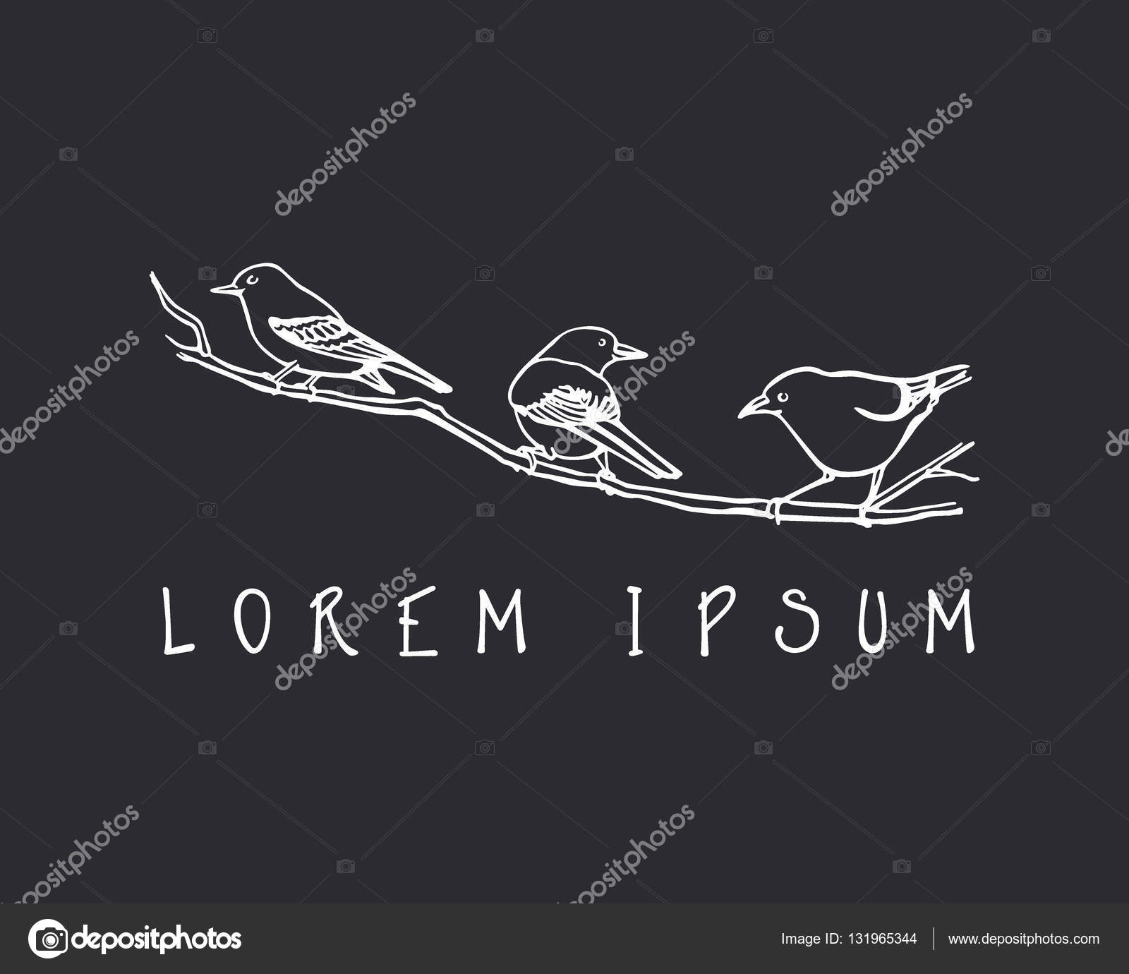 Hand drawn birds Stock Vector Image by ©Ezhevica #131965344