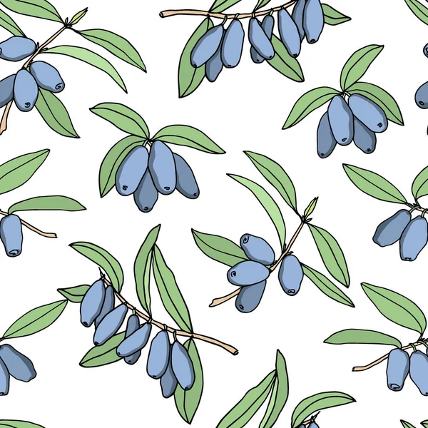 Hand drawn honeysuckle pattern Stock Vector Image by ©Ezhevica #176557414