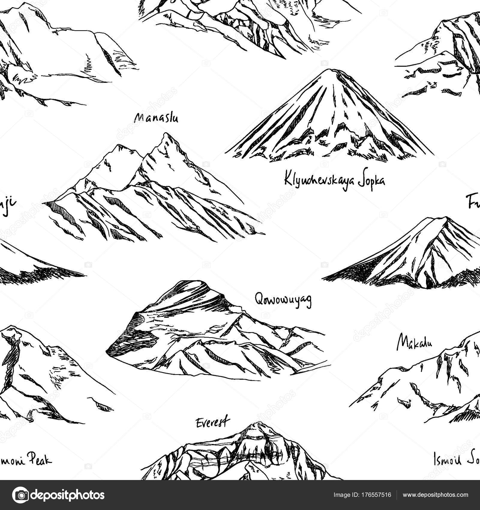 Mountain Peak Drawing