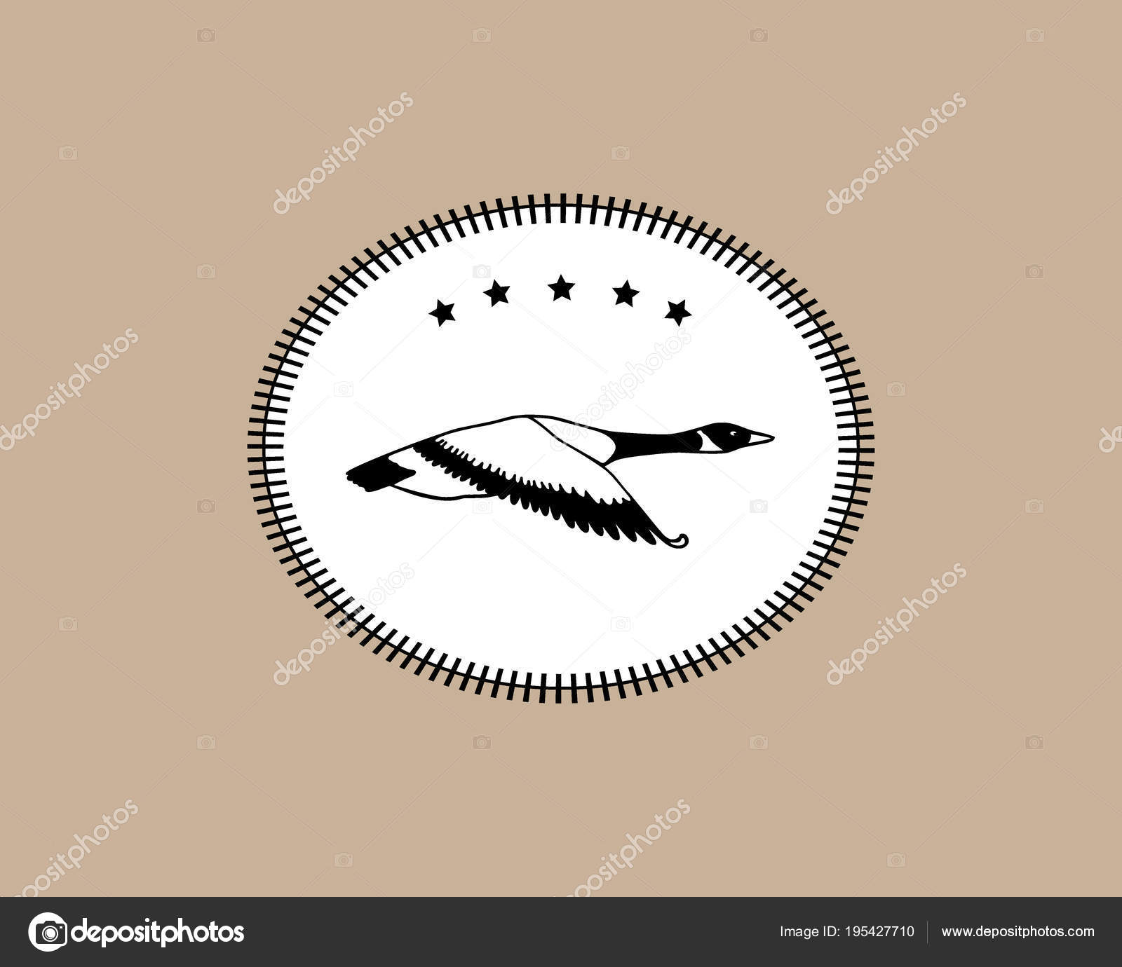 Hand drawn goose emblem Stock Vector Image by ©Ezhevica #195427710