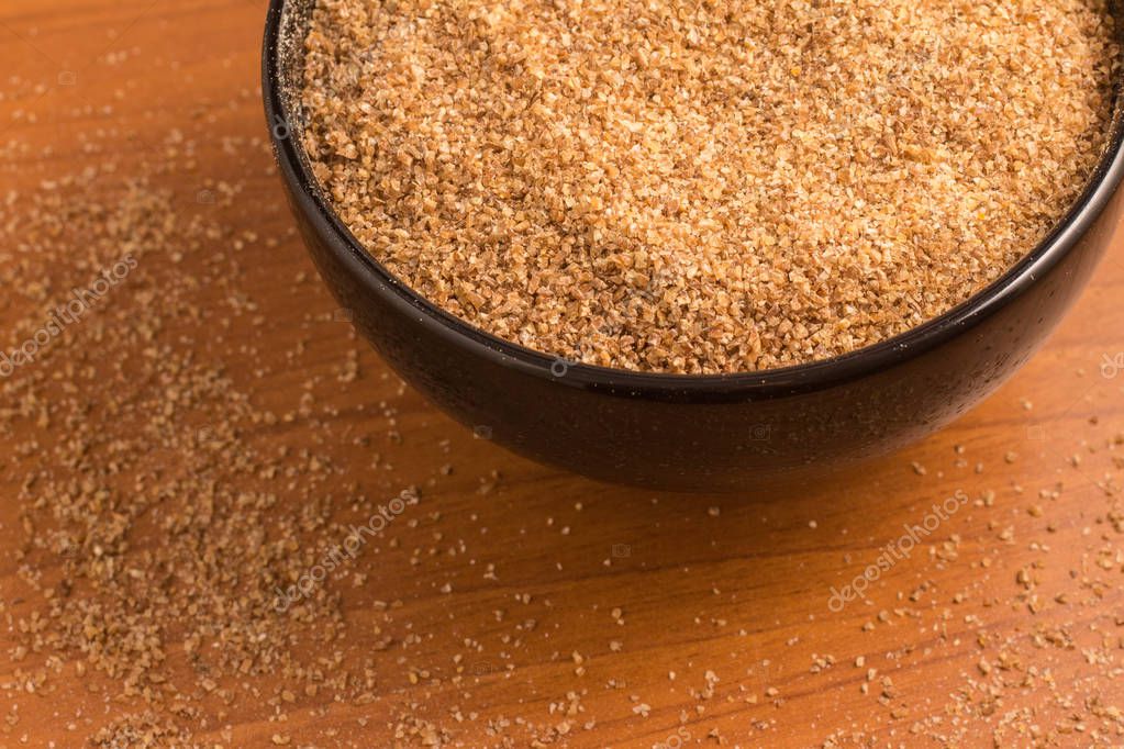 Ground Wheat for a Kibbeh in a bowl / Trigo para quibe. — Stock Photo ...