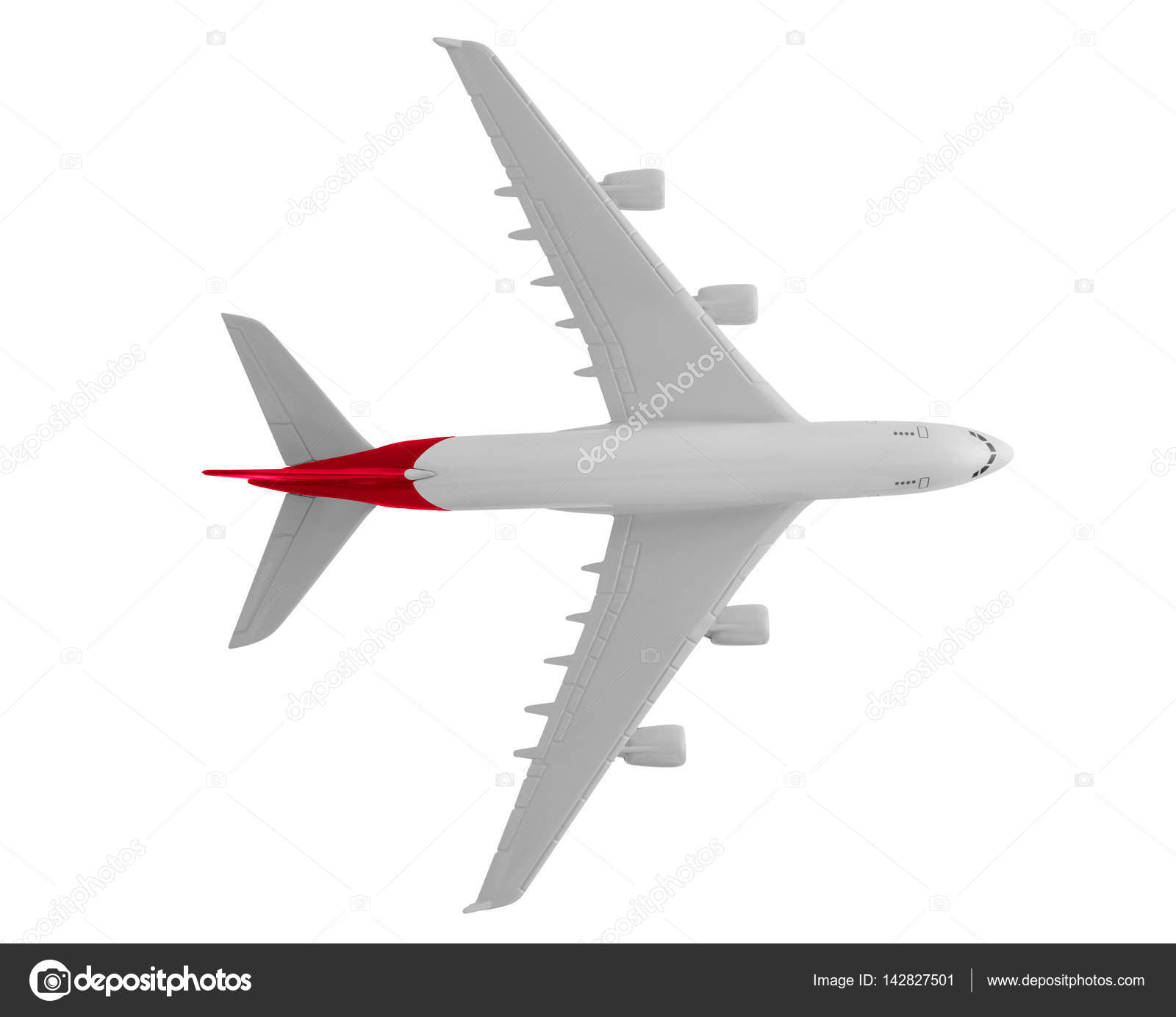 Red Airplane White Background