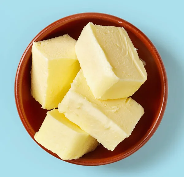 Butter in bowl isolated on white, from above ⬇ Stock Photo, Image by ...