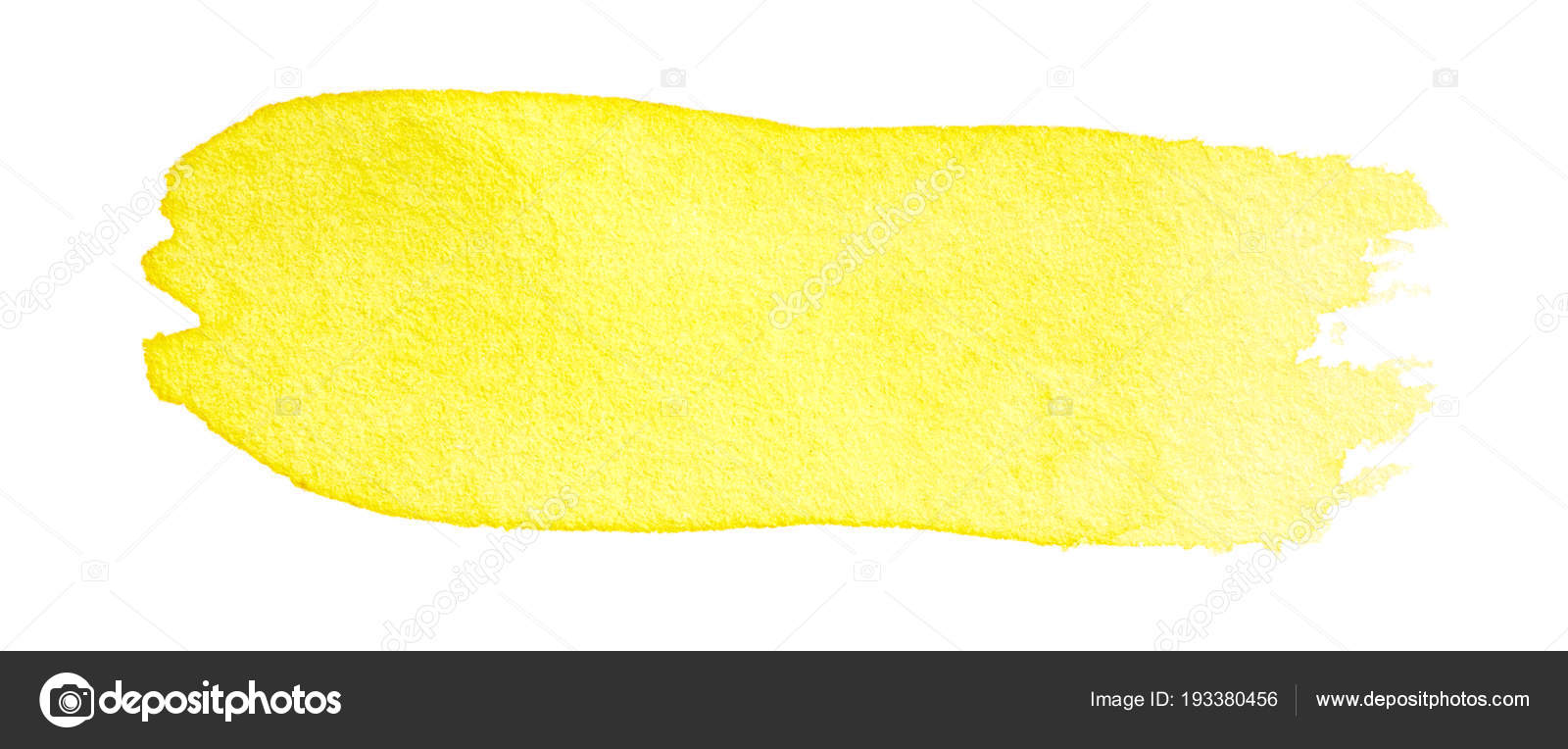Yellow watercolor brush stroke hand drawn — Stock Photo © bigacim.gmail ...