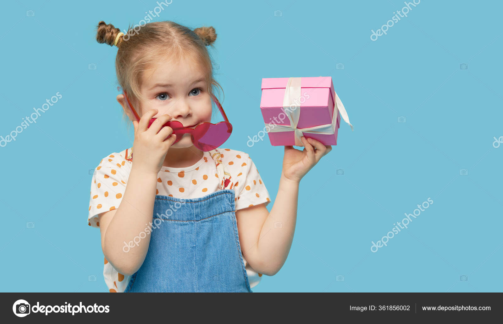 Portrait Surprised Cute Little Toddler Girl Child Standing Isolated ...