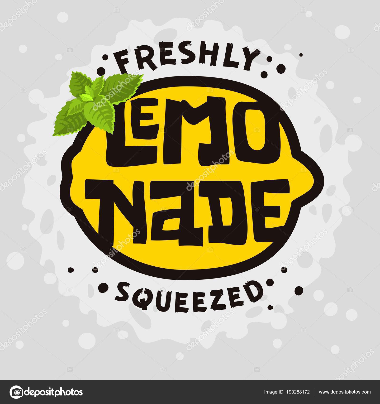 Home Made Lemonade Typographic Design. Stock Vector by ©Anton345 190288172