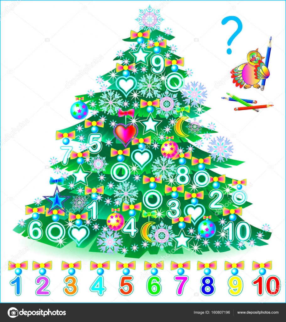 Educational page for young children. Need to find the numbers hidden in ...