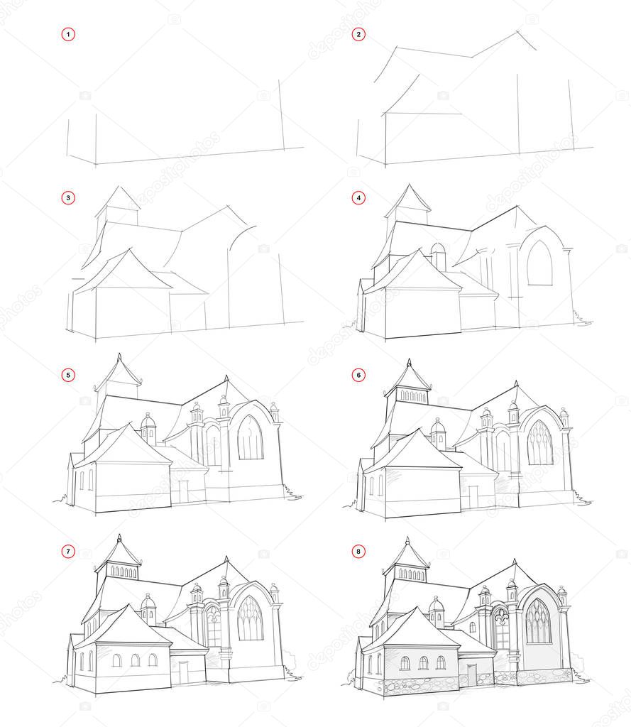 Cómo Dibujar Un Edificio Escolar Paso A Paso