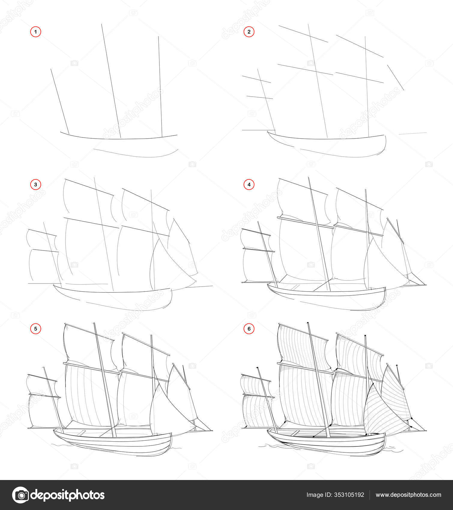 Medieval Ship Drawing