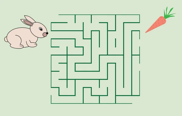 Maze game for children. fairytales theme. Help bunny find way to easter ...