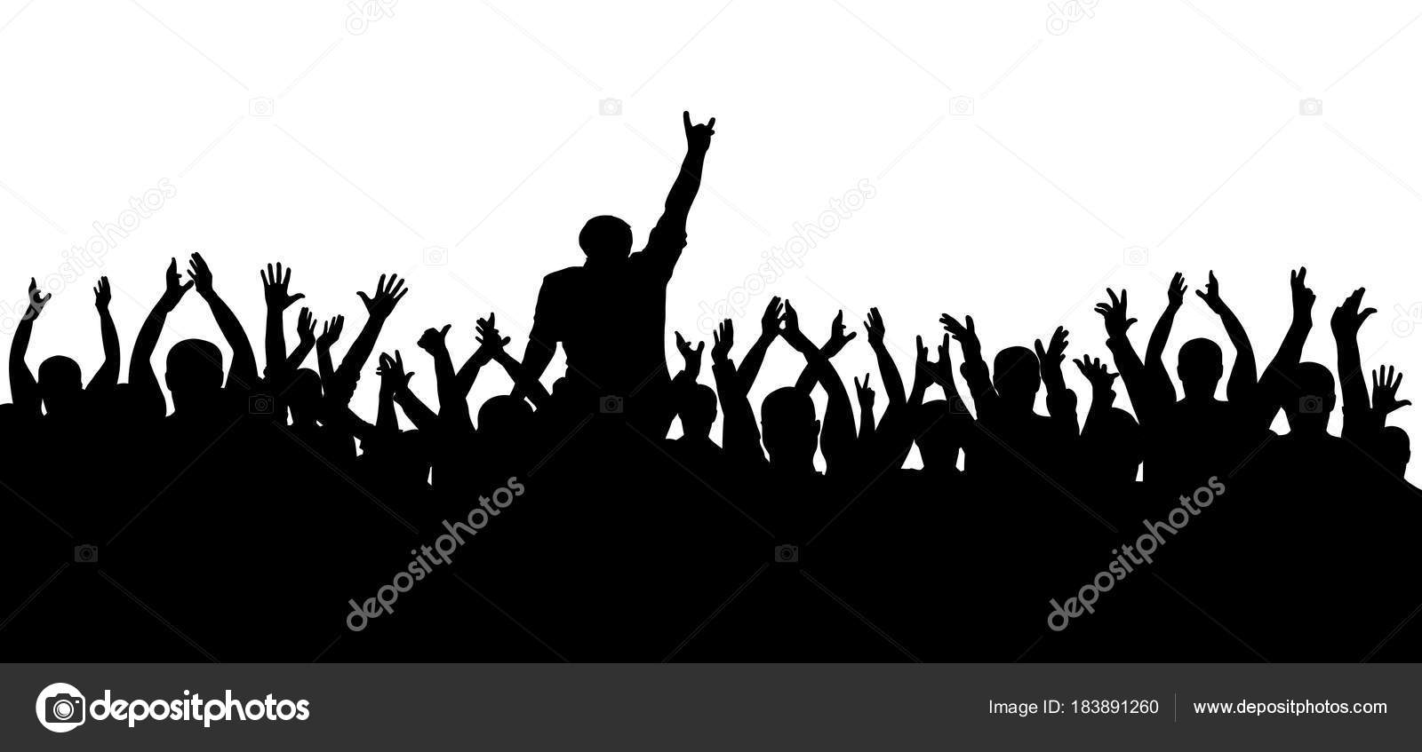 Concert Crowd Silhouette Vector Free