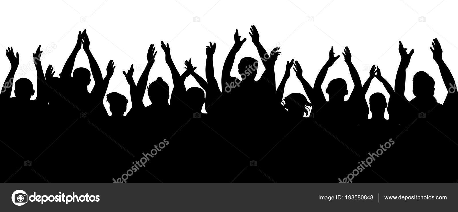 Party Crowd Hands Up