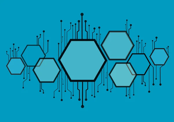 The shape of hexagon concept design abstract technology background ...