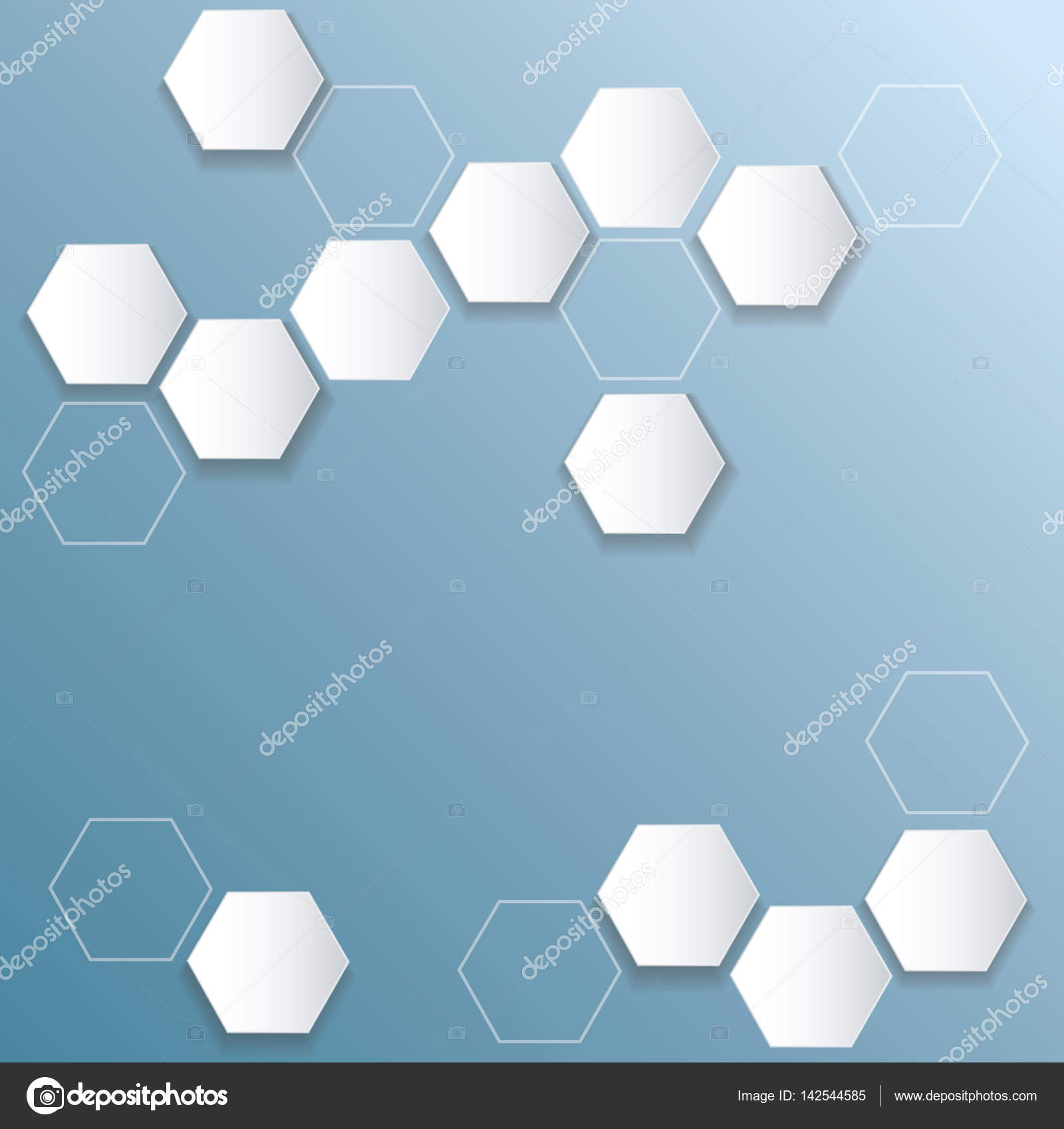 Abstract blue bee hive hexagon and space background Stock Vector Image ...