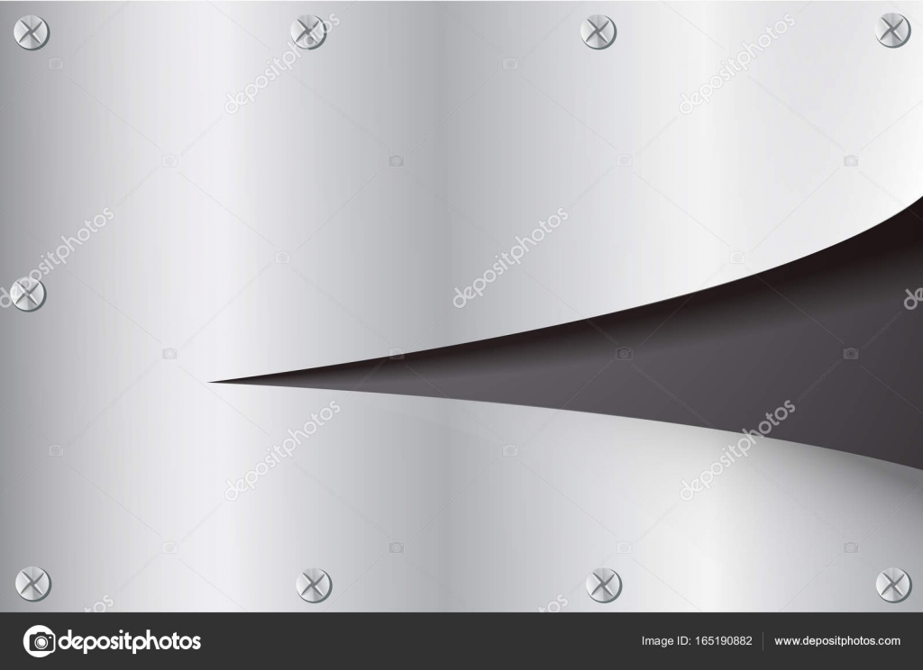 Cut plate metal tearing and space black background vector illustration ...