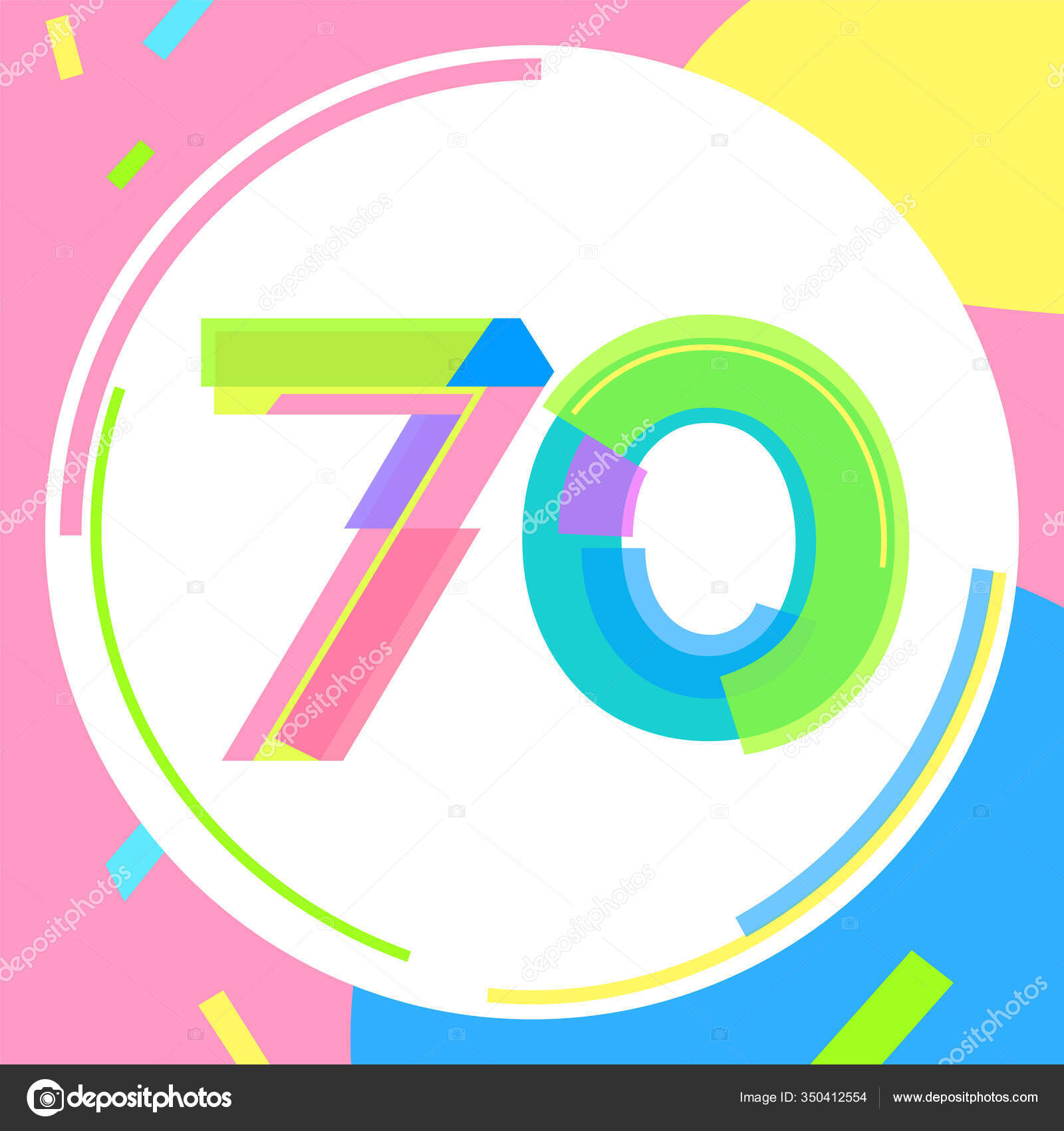 Numbers Bright Lines Figures Funny Dynamics_70 Anniversary Followers ...