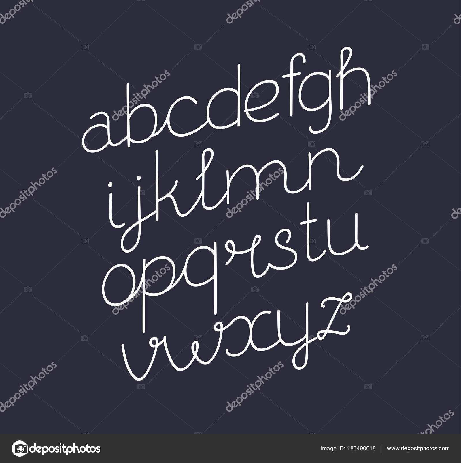 Handwritten Script font. Stock Vector Image by ©cosmaa #183490618