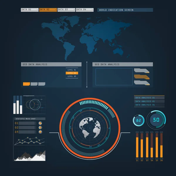 Future sight action mode earth interface Stock Vector Image by ...