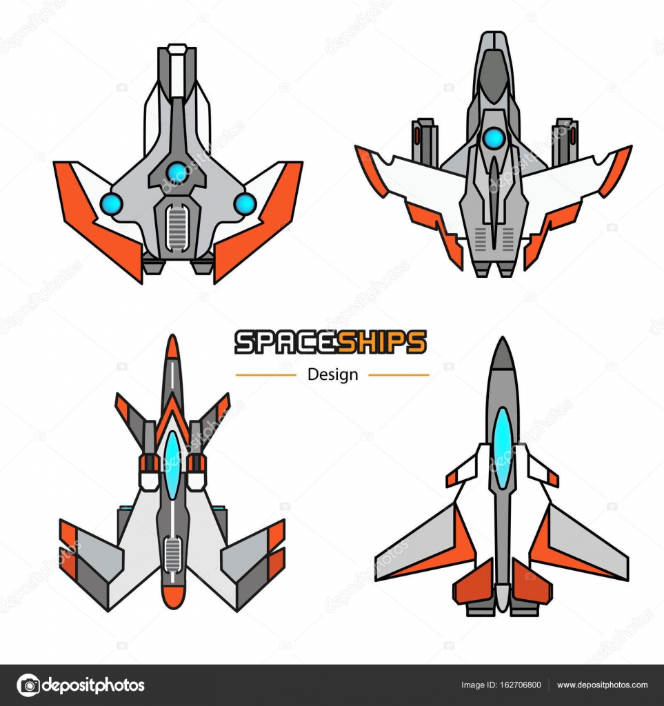 Spaceships vector set Stock Vector Image by ©pui2motif.gmail.com #162706800